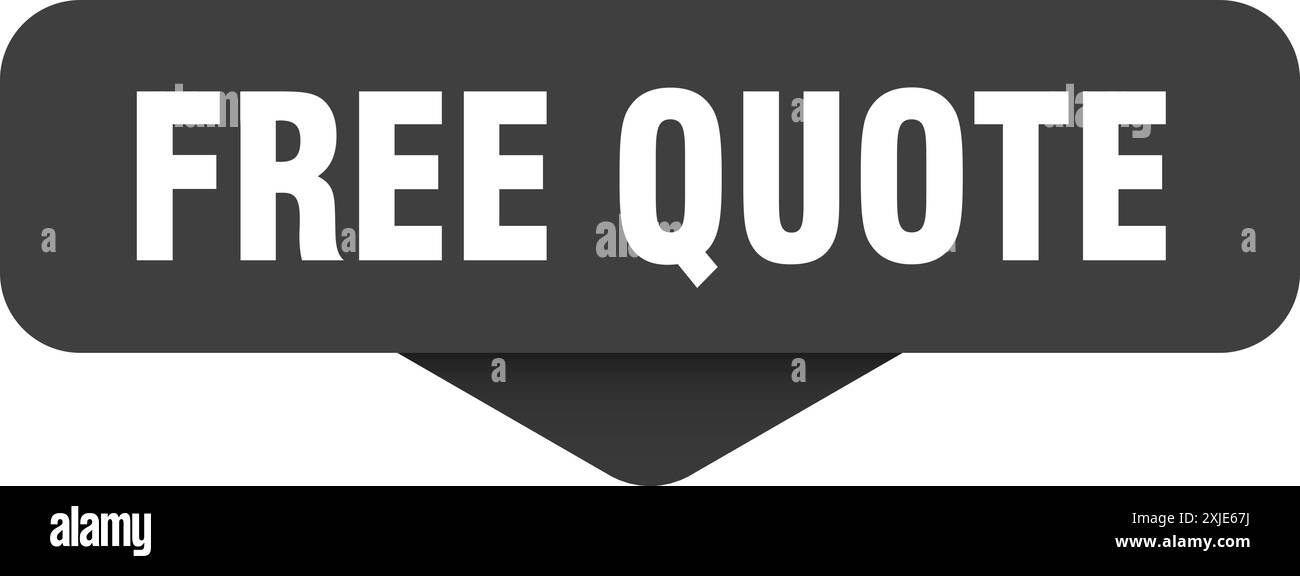 free quote sticker. free quote sign on transparent background ...