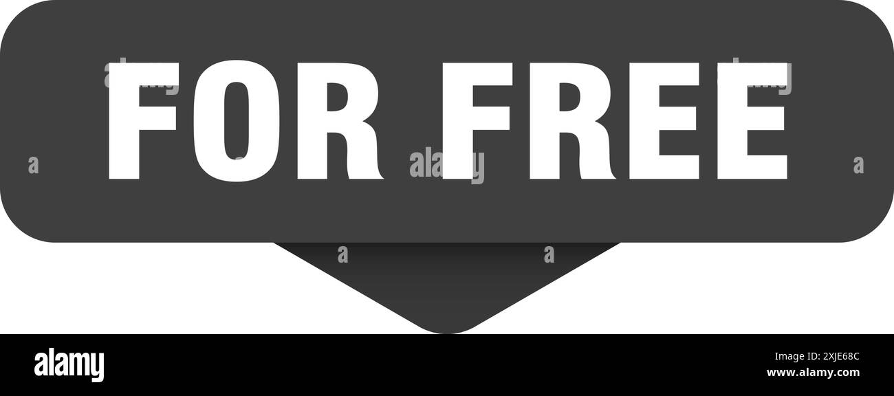 for free sticker. for free sign on transparent background. rectangular ...