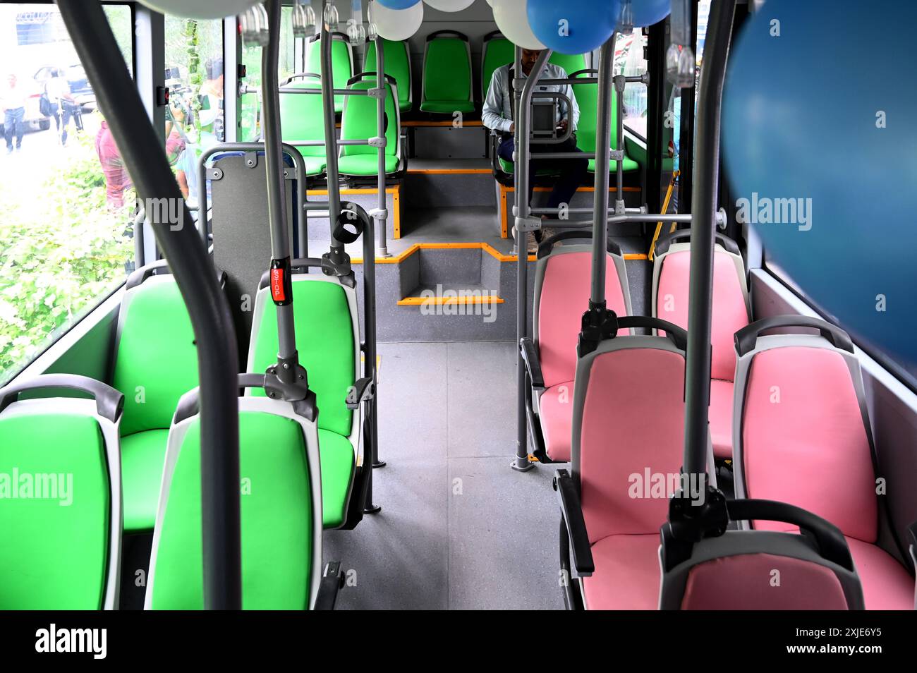 NEW DELHI, INDIA - JULY 15: Mohalla bus trial run has been started by ...