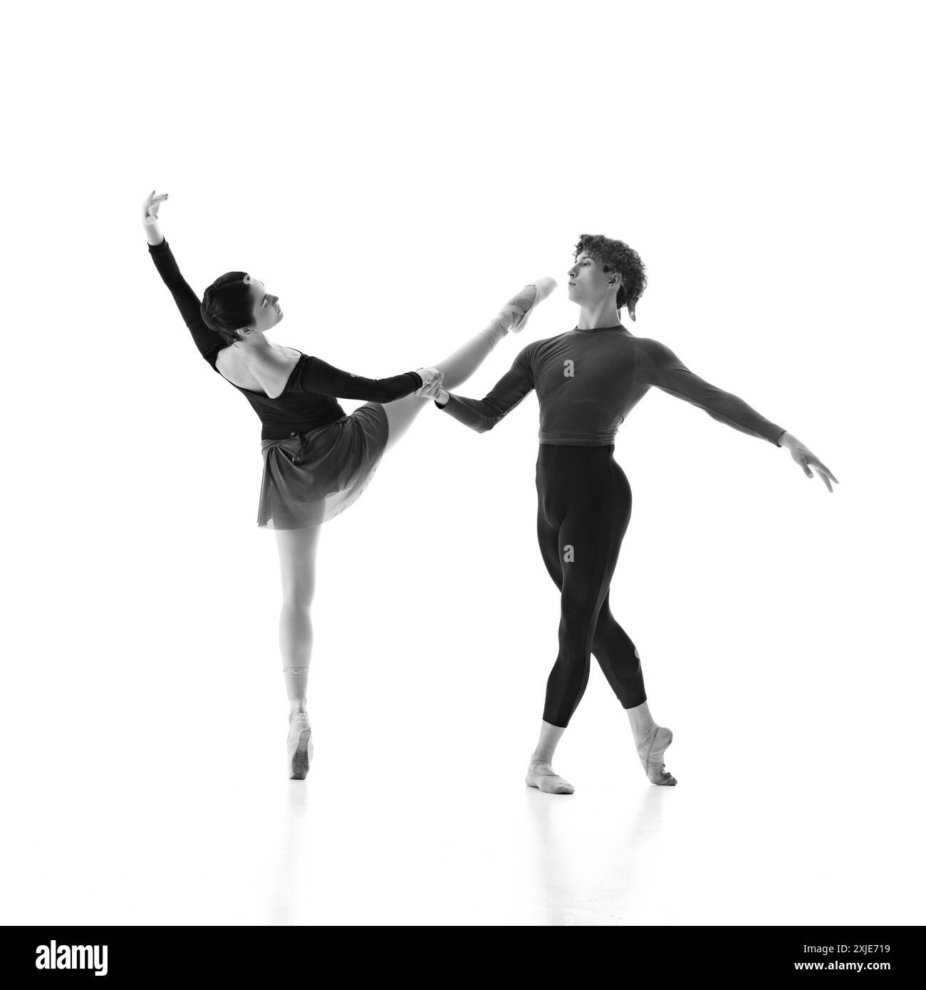 Ballet partners, man and woman enhancing their performance through ...