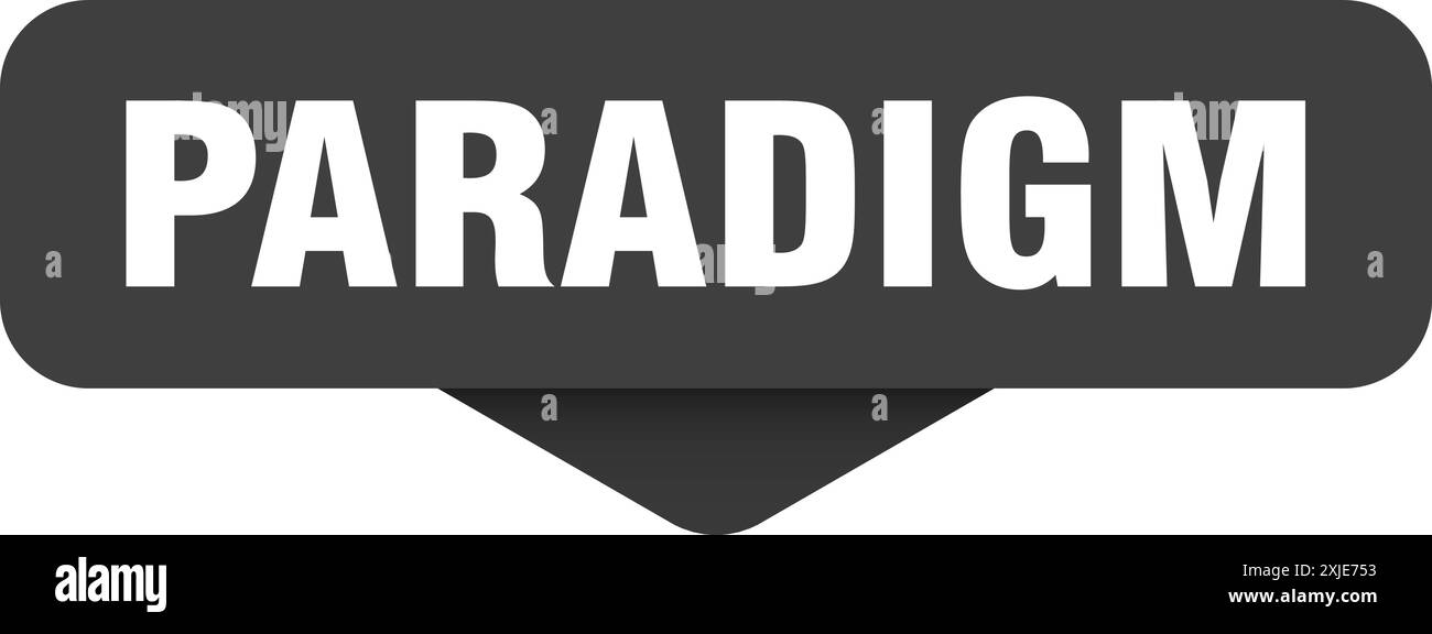paradigm sticker. paradigm sign on transparent background. rectangular ...