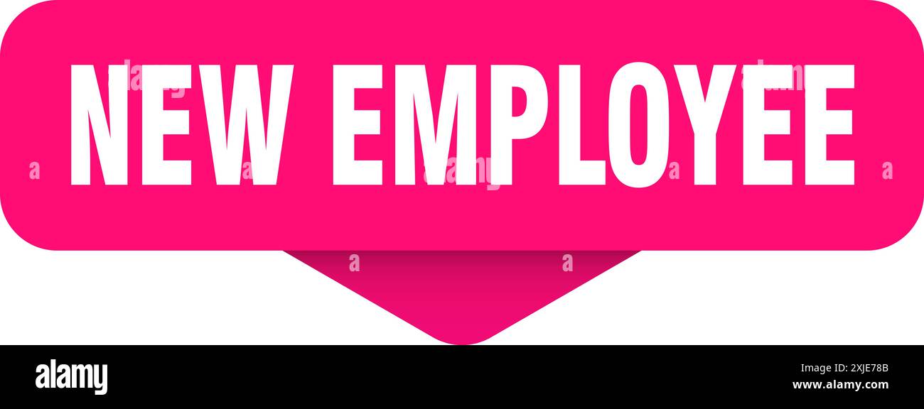 new employee sticker. new employee sign on transparent background ...