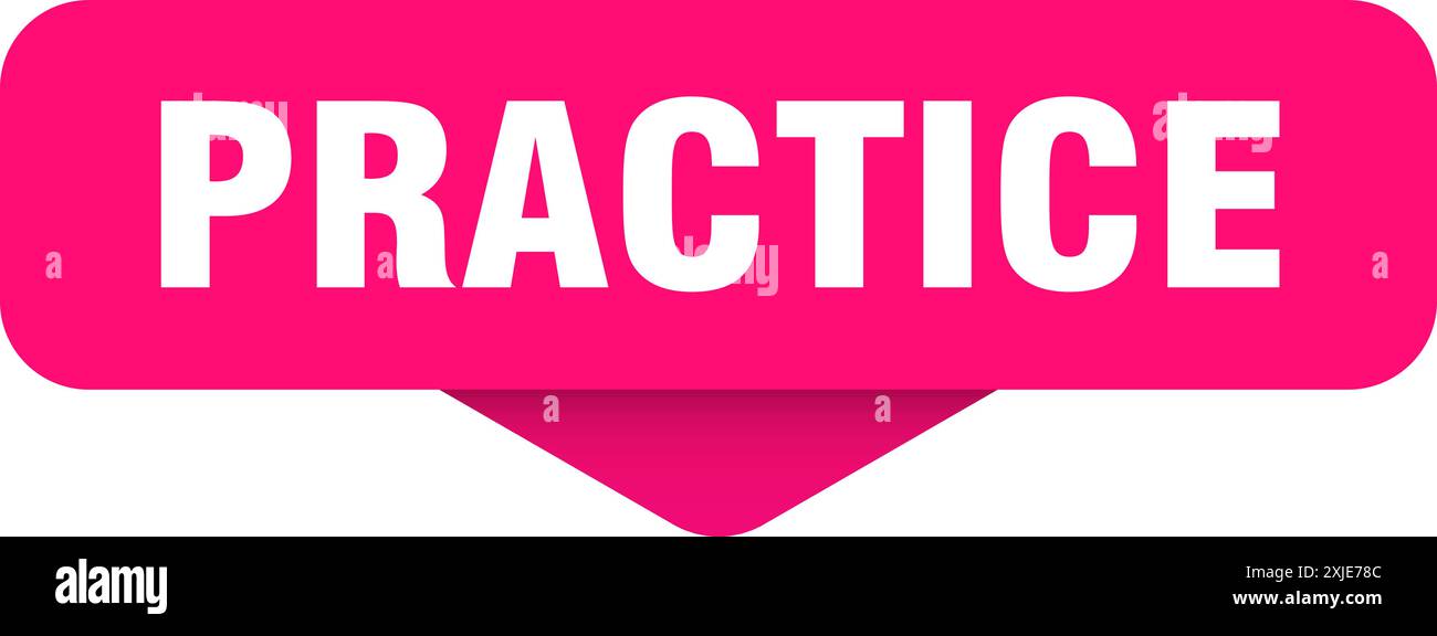 practice sticker. practice sign on transparent background. rectangular ...