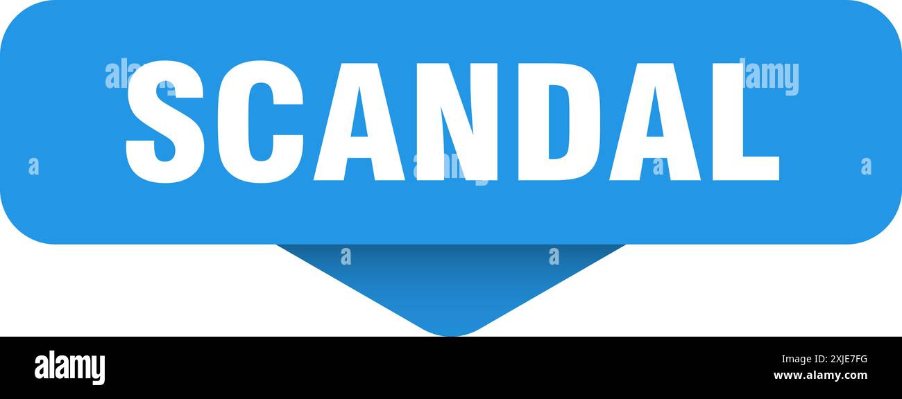 scandal sticker. scandal sign on transparent background. rectangular ...