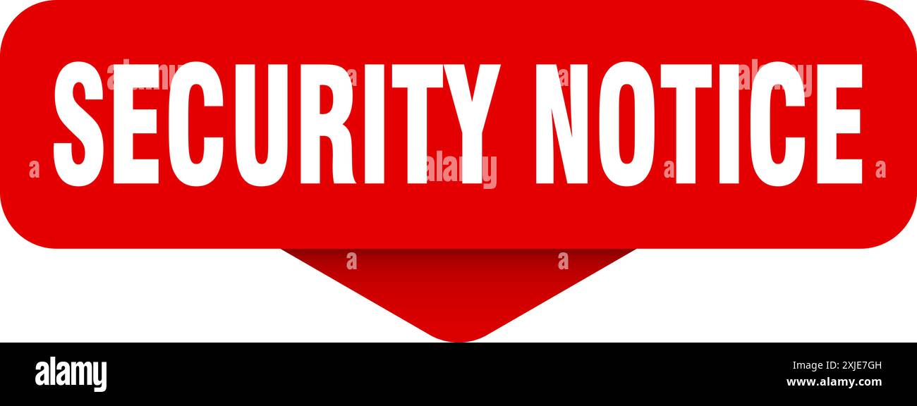 security notice sticker. security notice sign on transparent background ...