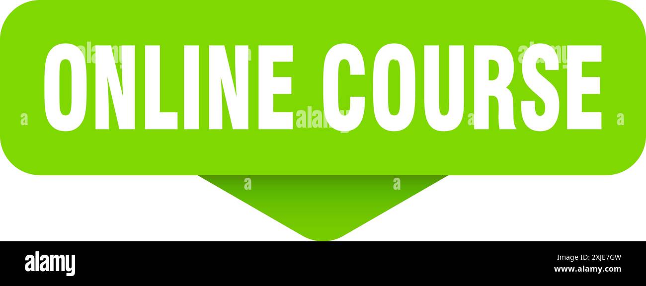 online course sticker. online course sign on transparent background ...
