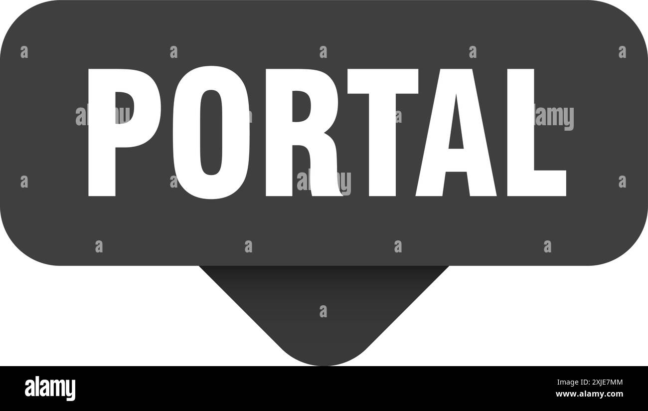 portal sticker. portal sign on transparent background. rectangular ...