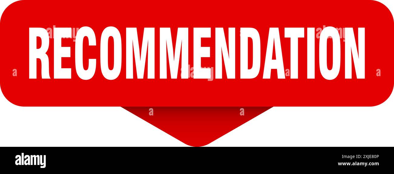 recommendation sticker. recommendation sign on transparent background ...