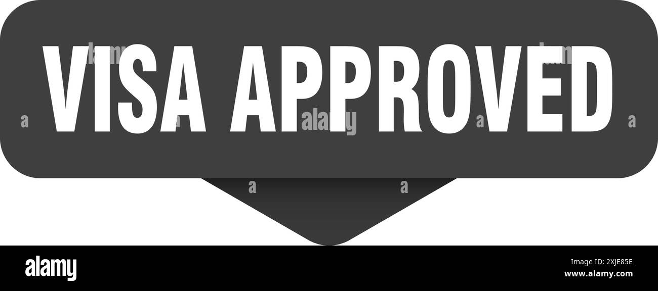 visa approved sticker. visa approved sign on transparent background ...