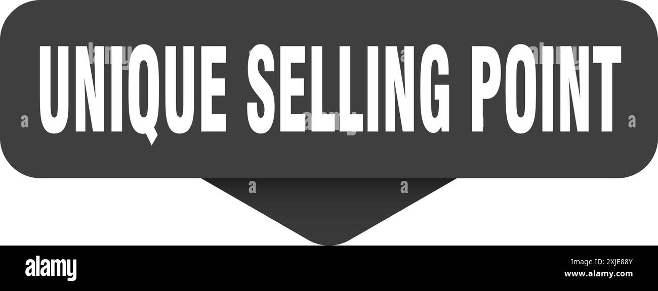 unique selling point sticker. unique selling point sign on transparent ...