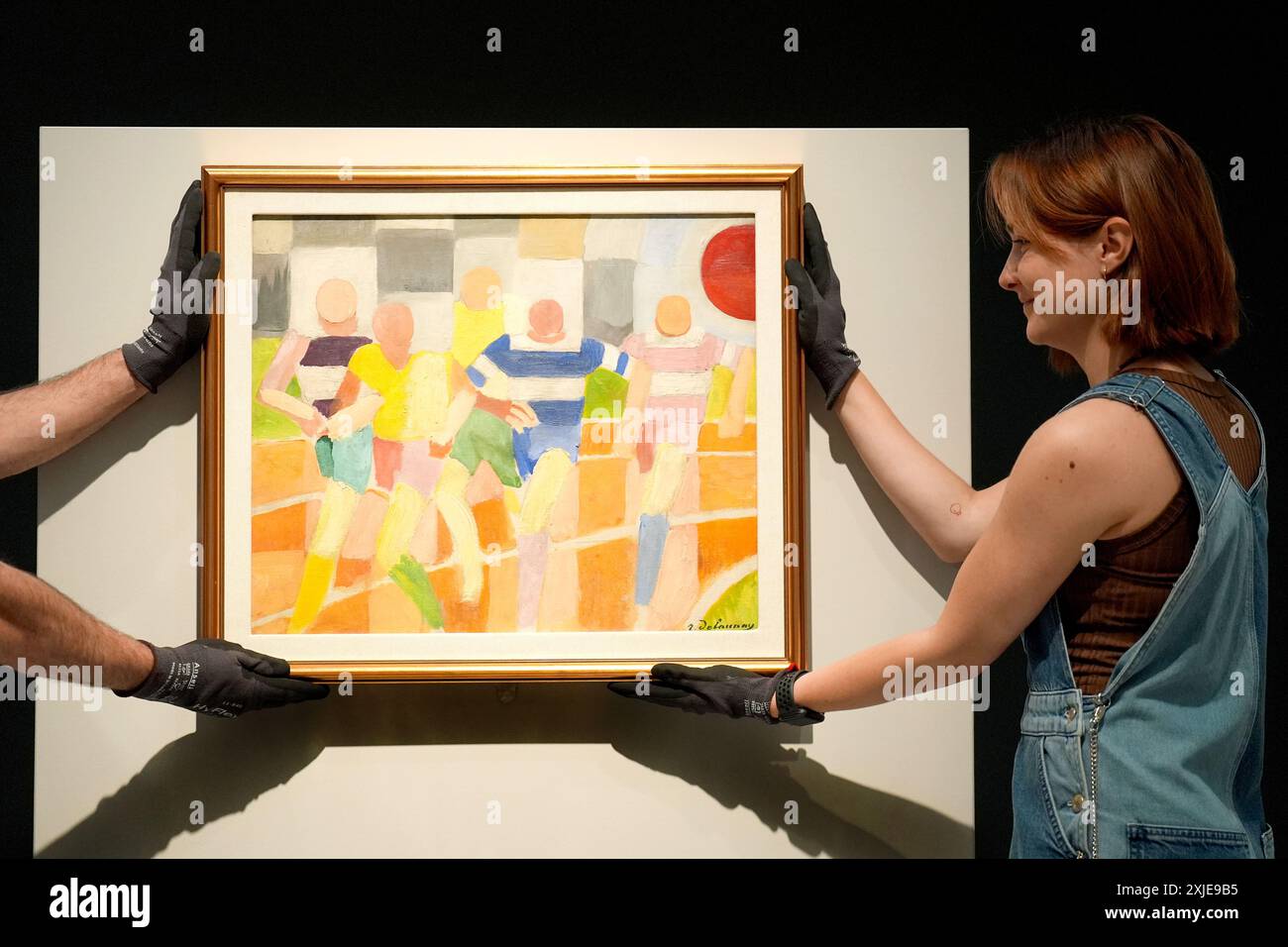 The Runners, c.1924 by Robert Delaunay, on display at the Paris 1924 ...