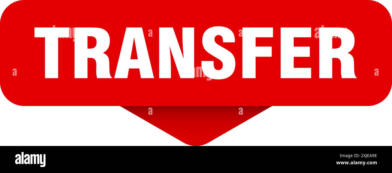 transfer sticker. transfer sign on transparent background. rectangular ...