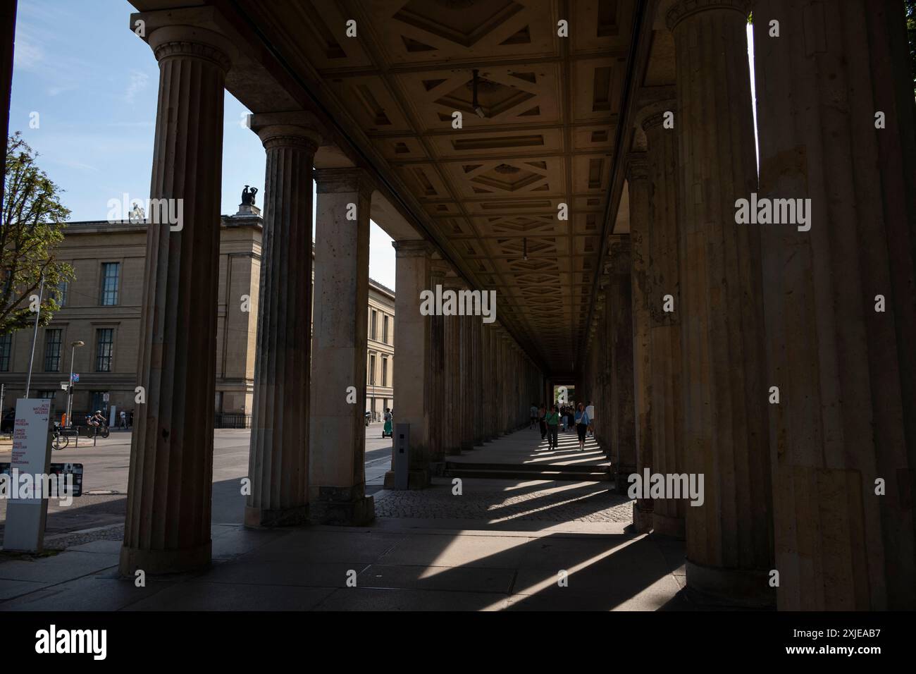 Friedrich August Stüler's colonnades,The colonnades on the south and ...