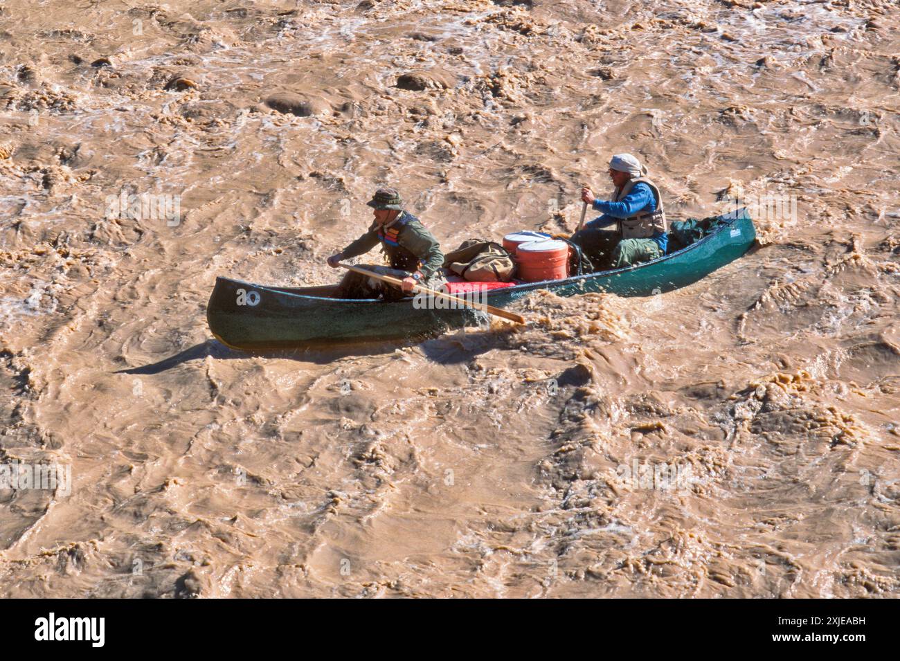 Canoeists shooting the San Francisco Canyon Rapids, The Lower Canyons ...