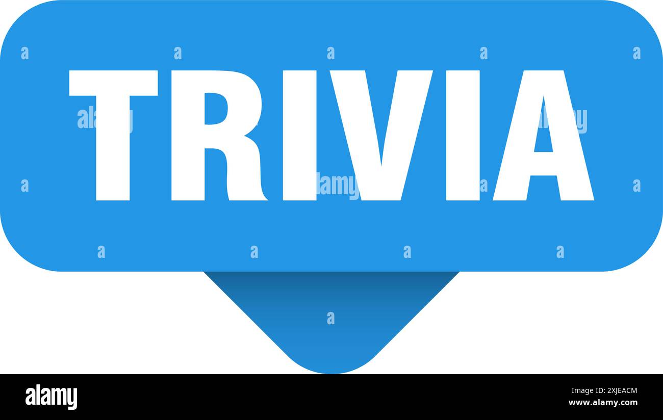 trivia sticker. trivia sign on transparent background. rectangular ...
