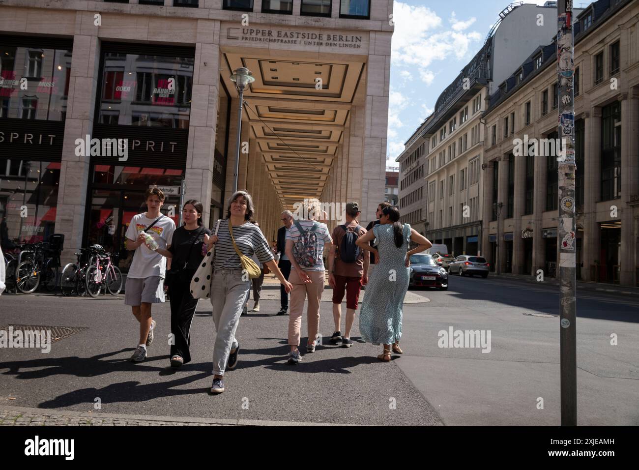 Friedrichstraße, culture and shopping street in central Berlin, forming ...