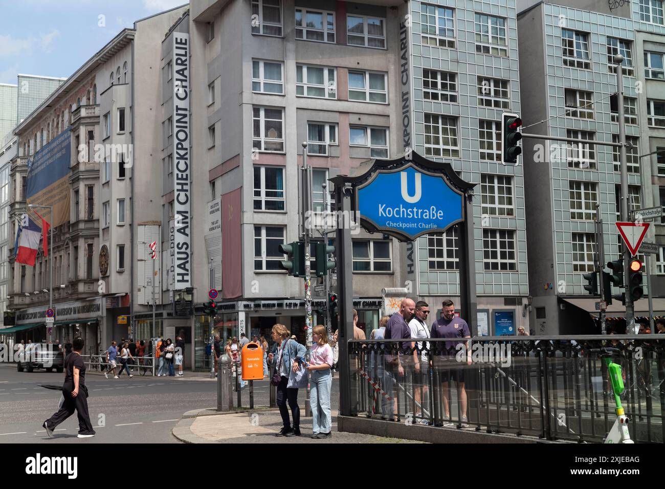Checkpoint Charlie area of Berlin, nearby Kochstraße Metro and Berlin U ...