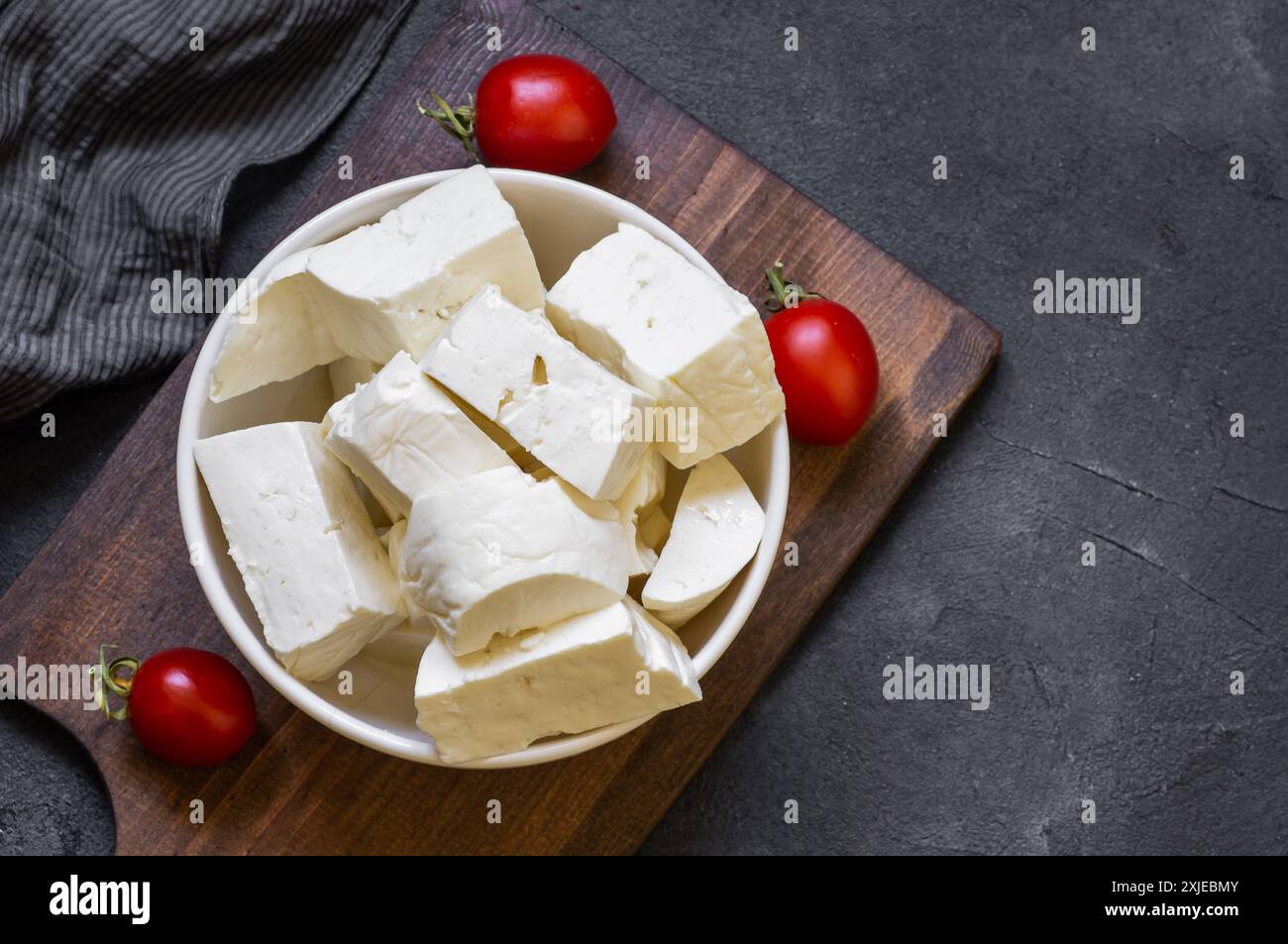 Turkish traditional homemade white village cheese in bowl, healthy ...