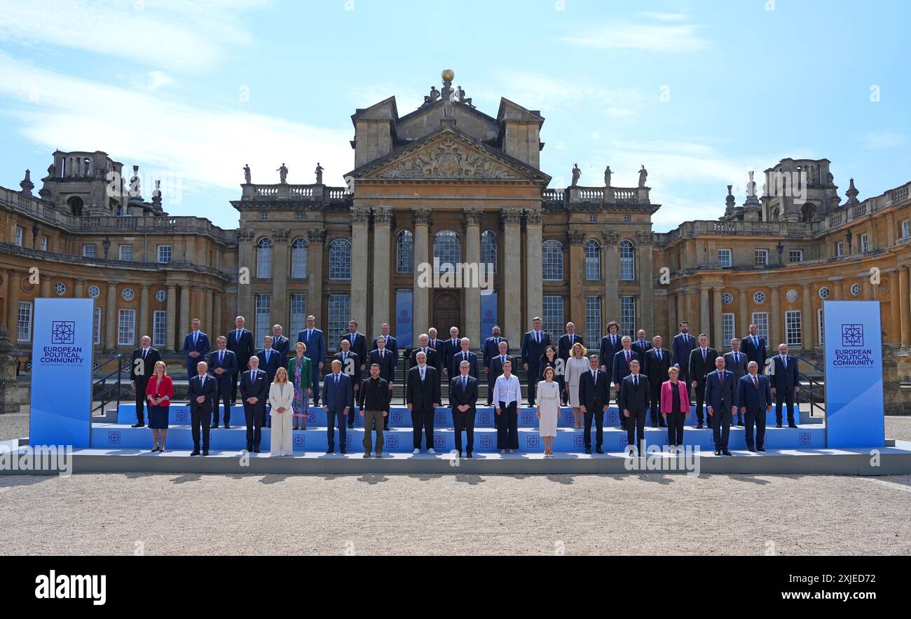 European leaders pose for a family photo at the European Political ...