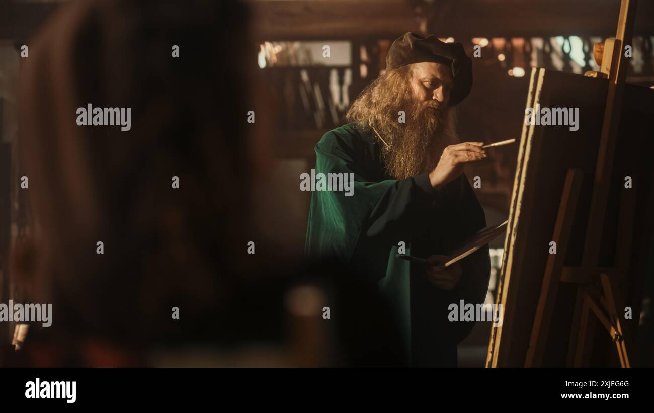 Portrait of a Famous Renaissance Painter Painting a Portrait of a ...