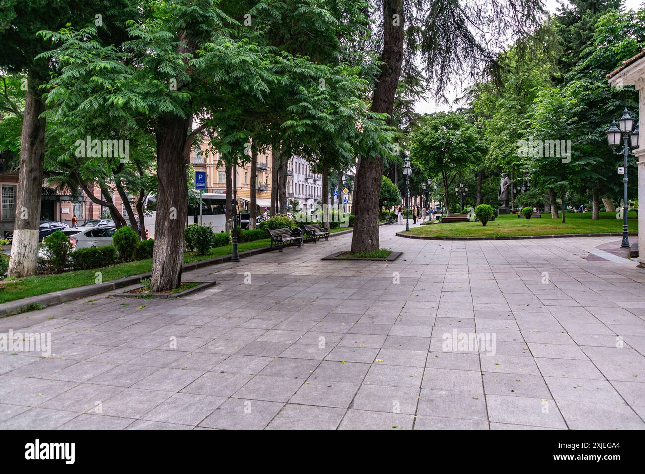 Tbilisi, Georgia - 20 JUNE, 2024: The Shota Rustaveli Avenue, among the ...