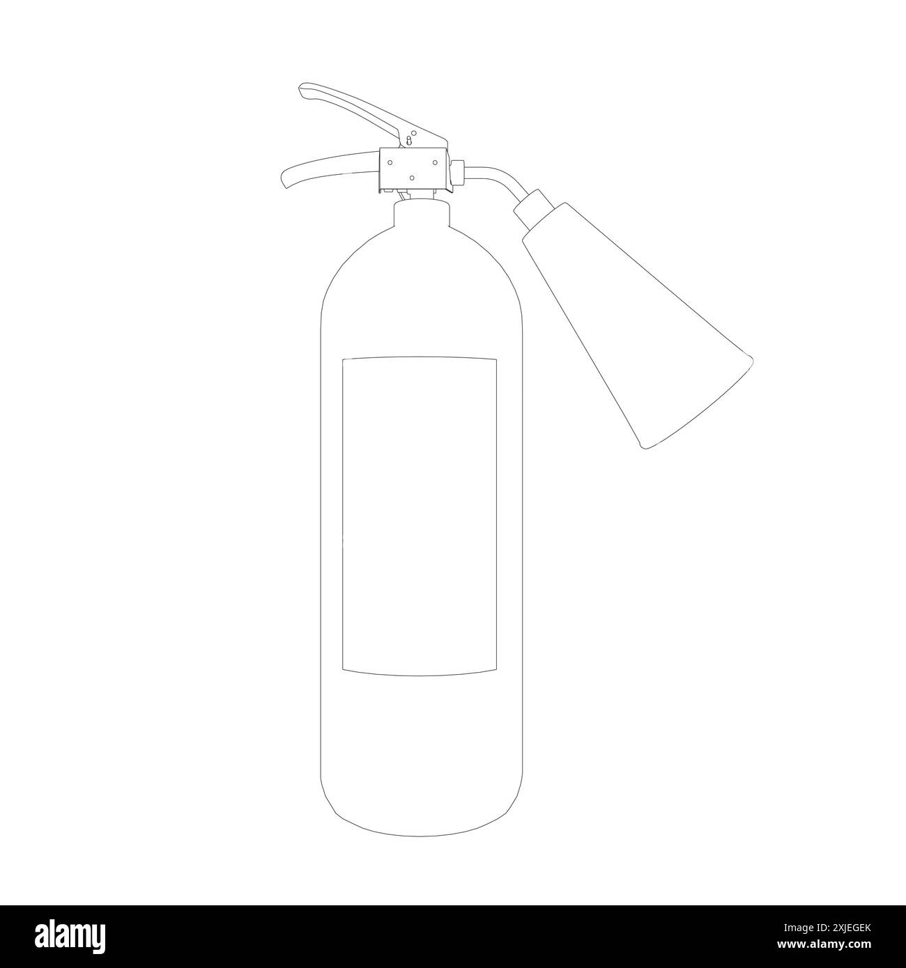 Contour Fire Extinguisher Icon Vector Design on White Background ...