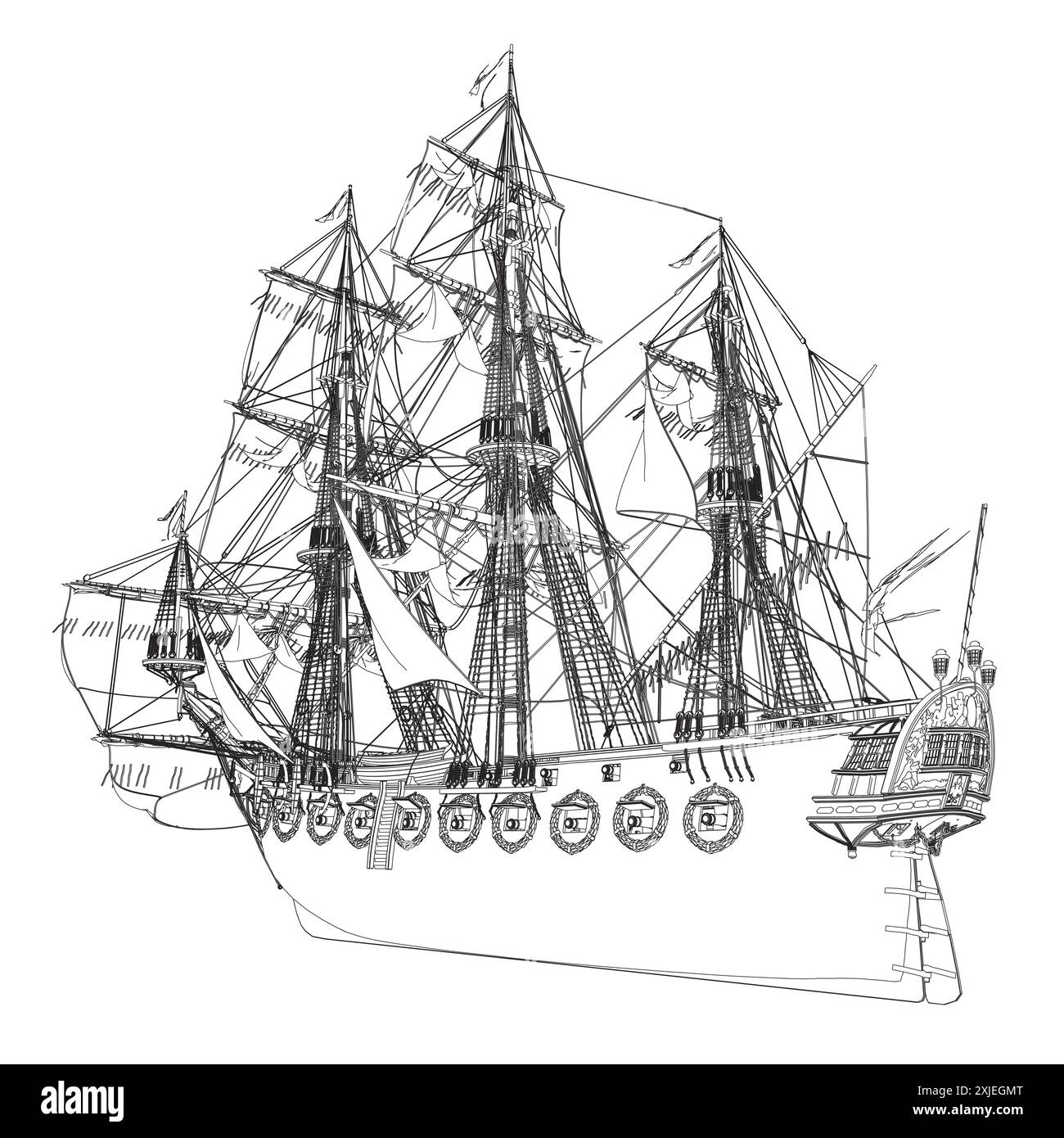 Frigate Stock Vector Images - Alamy