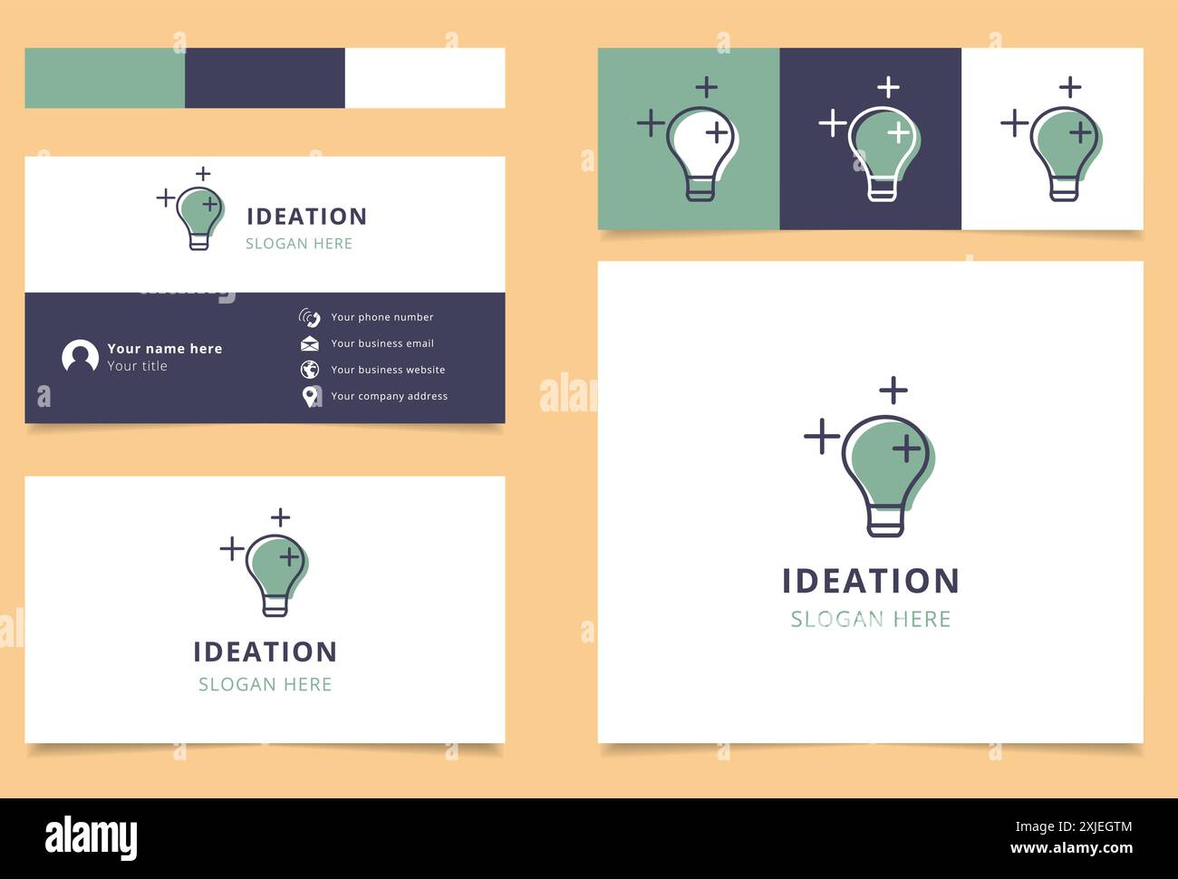 Modern minimalist light bulb logo representing ideation and creative ...