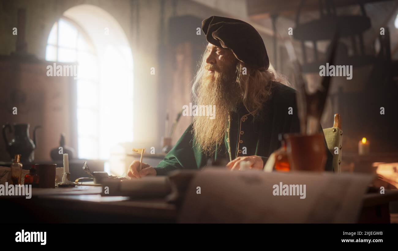 Representation of Historical Figure in Philosophy Writing his Next Book ...