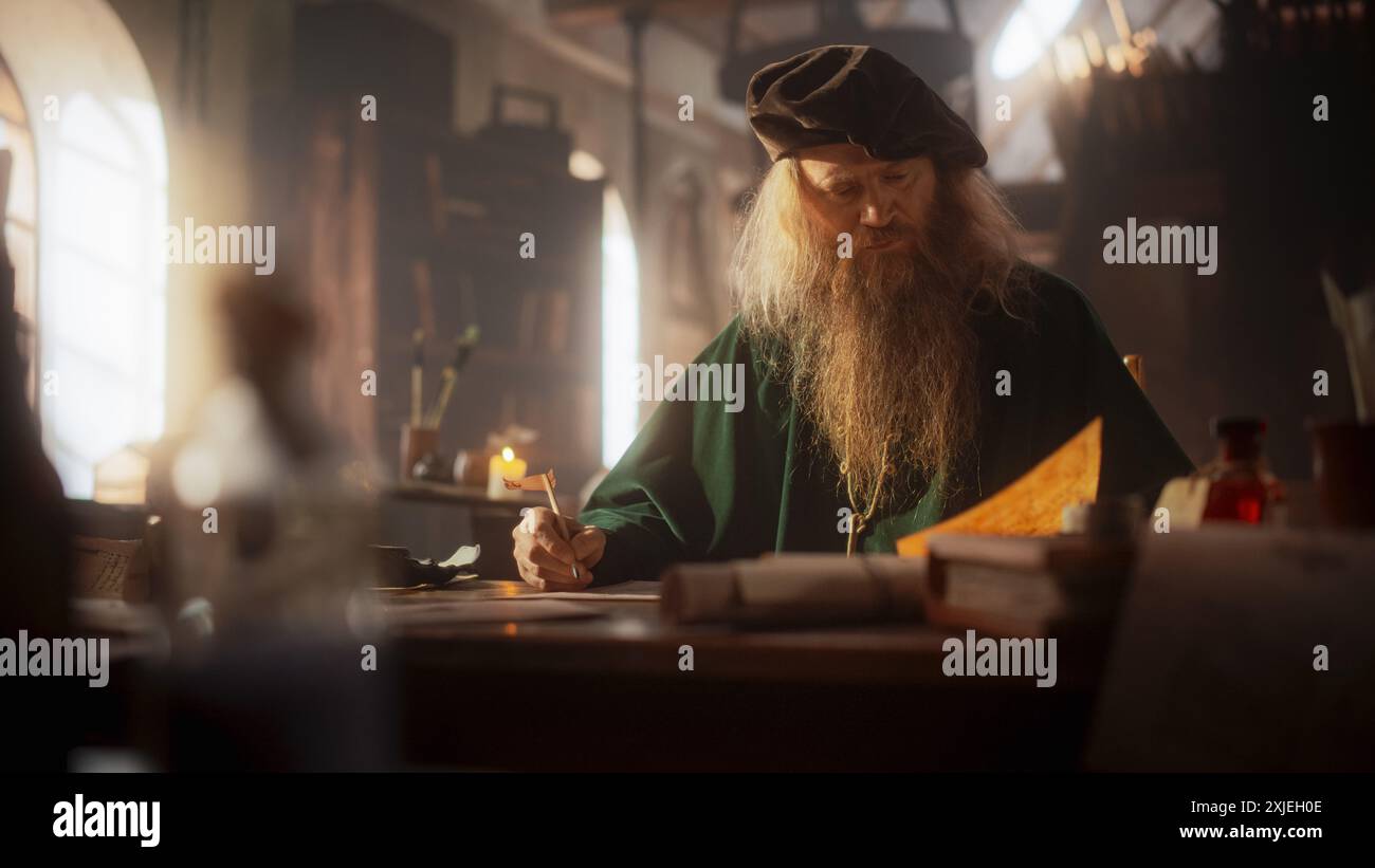 Representation of Historical Figure in Philosophy Writing his Next Book ...