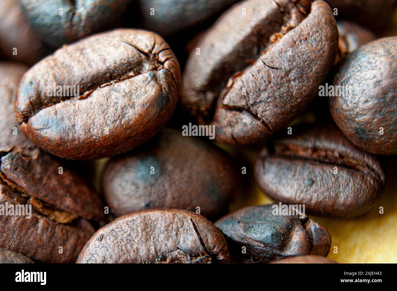 Micro photography of close up coffee bean Stock Photo - Alamy