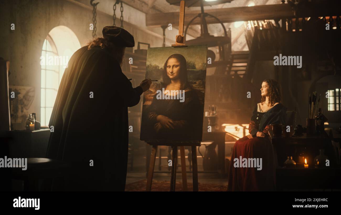 Representation of the Historical Moment of the Genius Leonardo Da Vinci ...