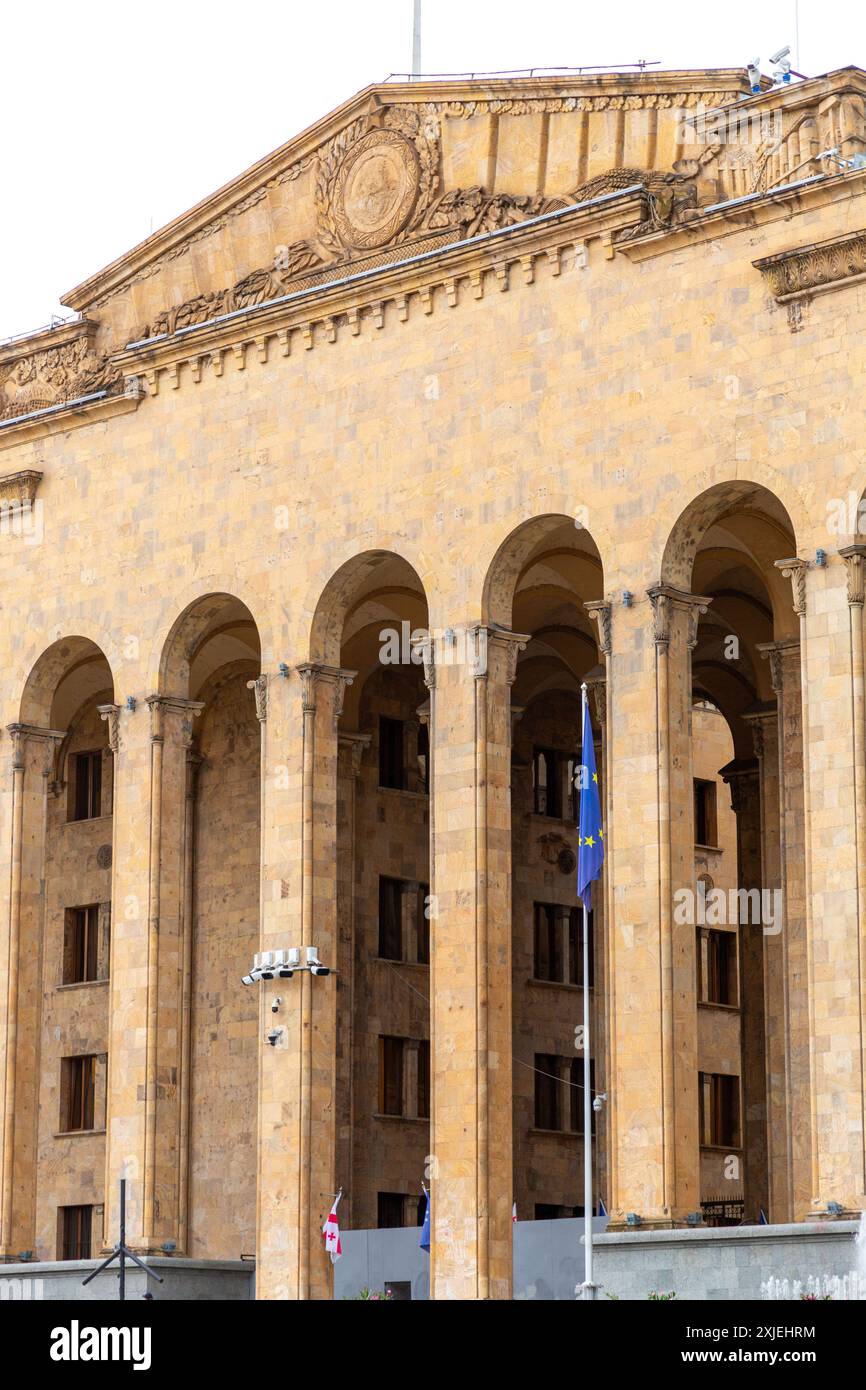 Tbilisi, Georgia - 20 JUNE, 2024: The Parliament of Georgia Building is ...