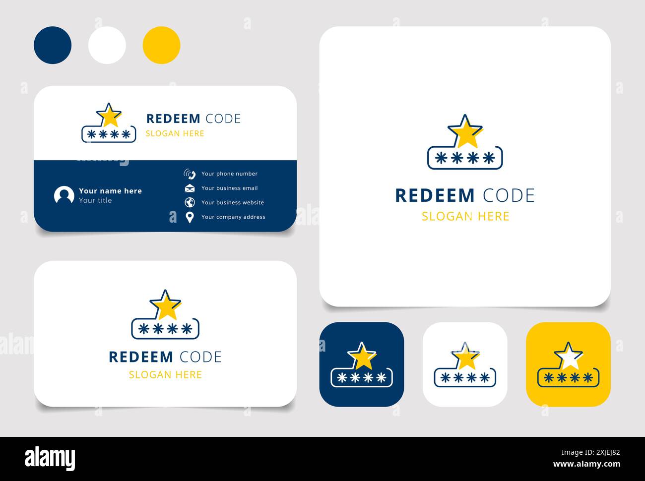 Minimalist business voucher Stock Vector Images - Alamy