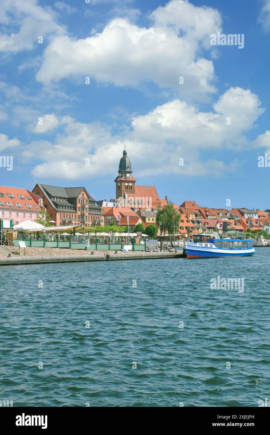 Town of Waren Müritz at Lake Müritz in Mecklenburg Lake District ...
