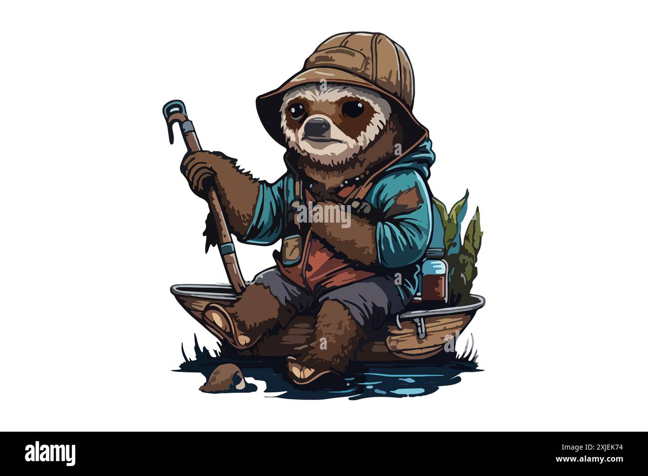 Fisherman africa Stock Vector Images - Alamy