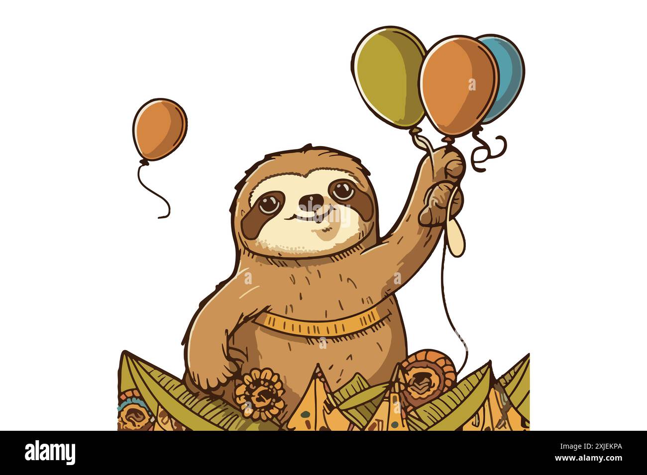 Sloth endangered species Stock Vector Images - Alamy