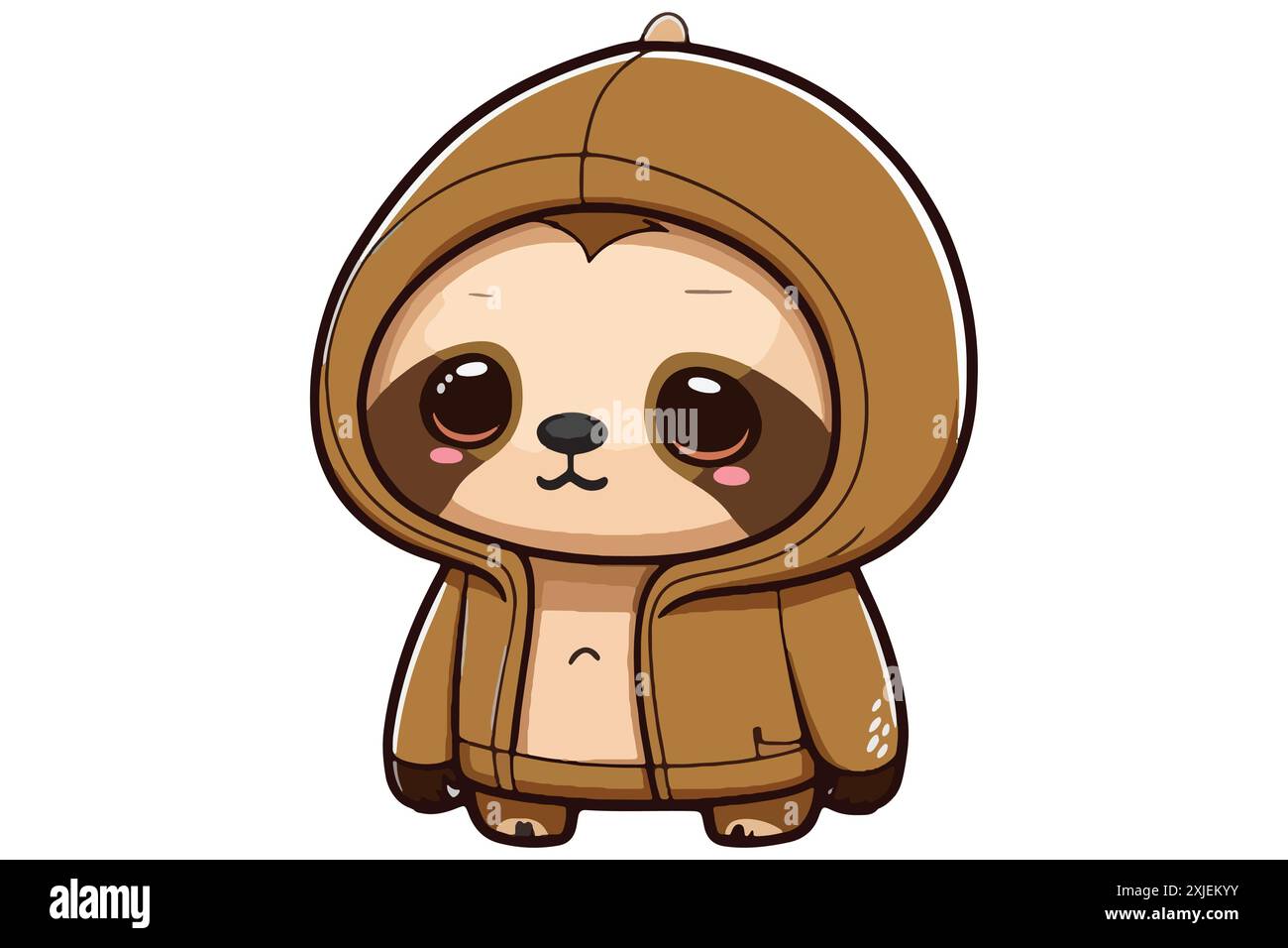 Kawaii Sloth Game Style Cartoon Stock Vector Image & Art - Alamy