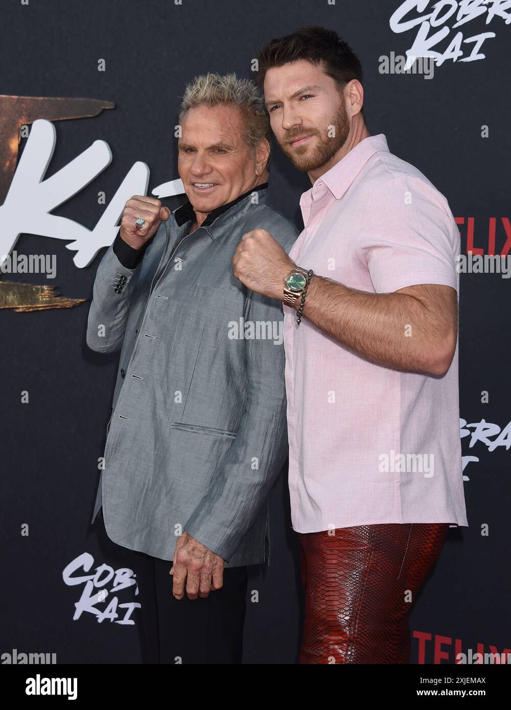 Los Angeles, USA. 17th July, 2024. Martin Kove and Jesse Kove arriving ...