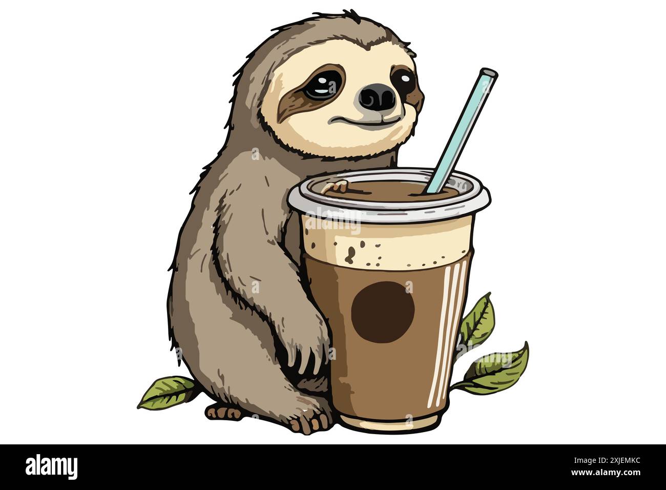Sloth endangered species Stock Vector Images - Alamy