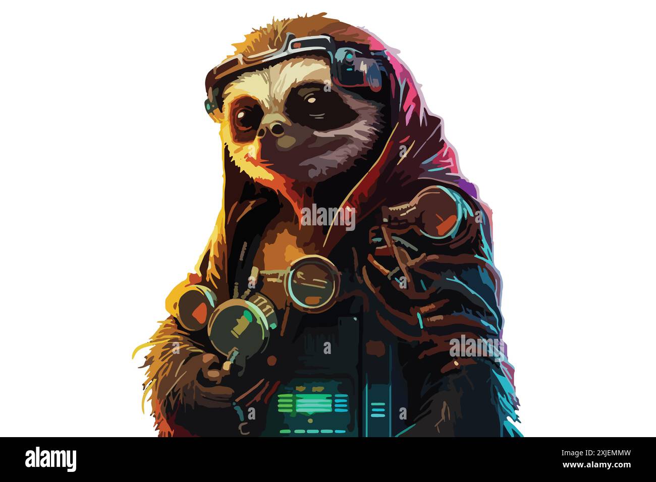 Sloth endangered species Stock Vector Images - Alamy