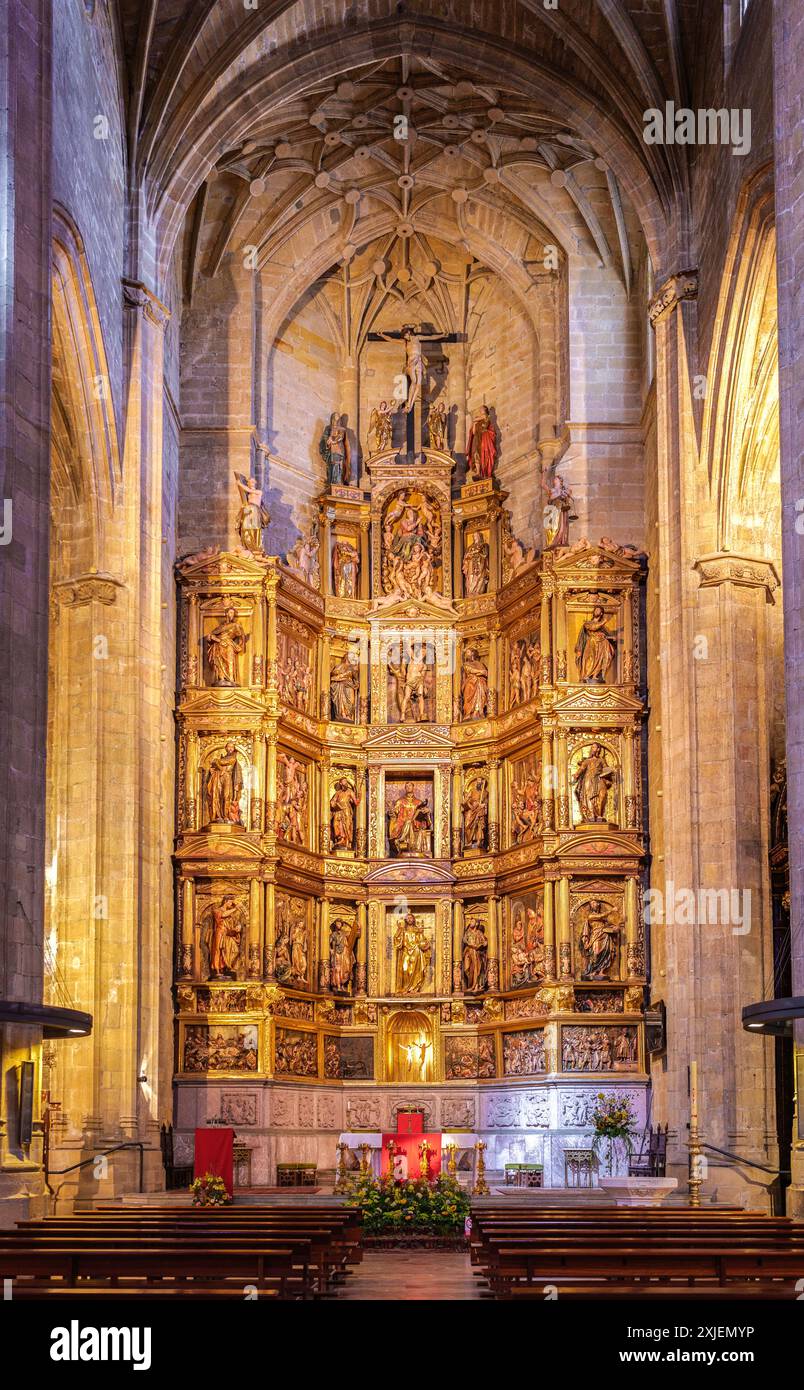 Main nave of San Vicente church. San Sebastian, Basque Country, Spain ...