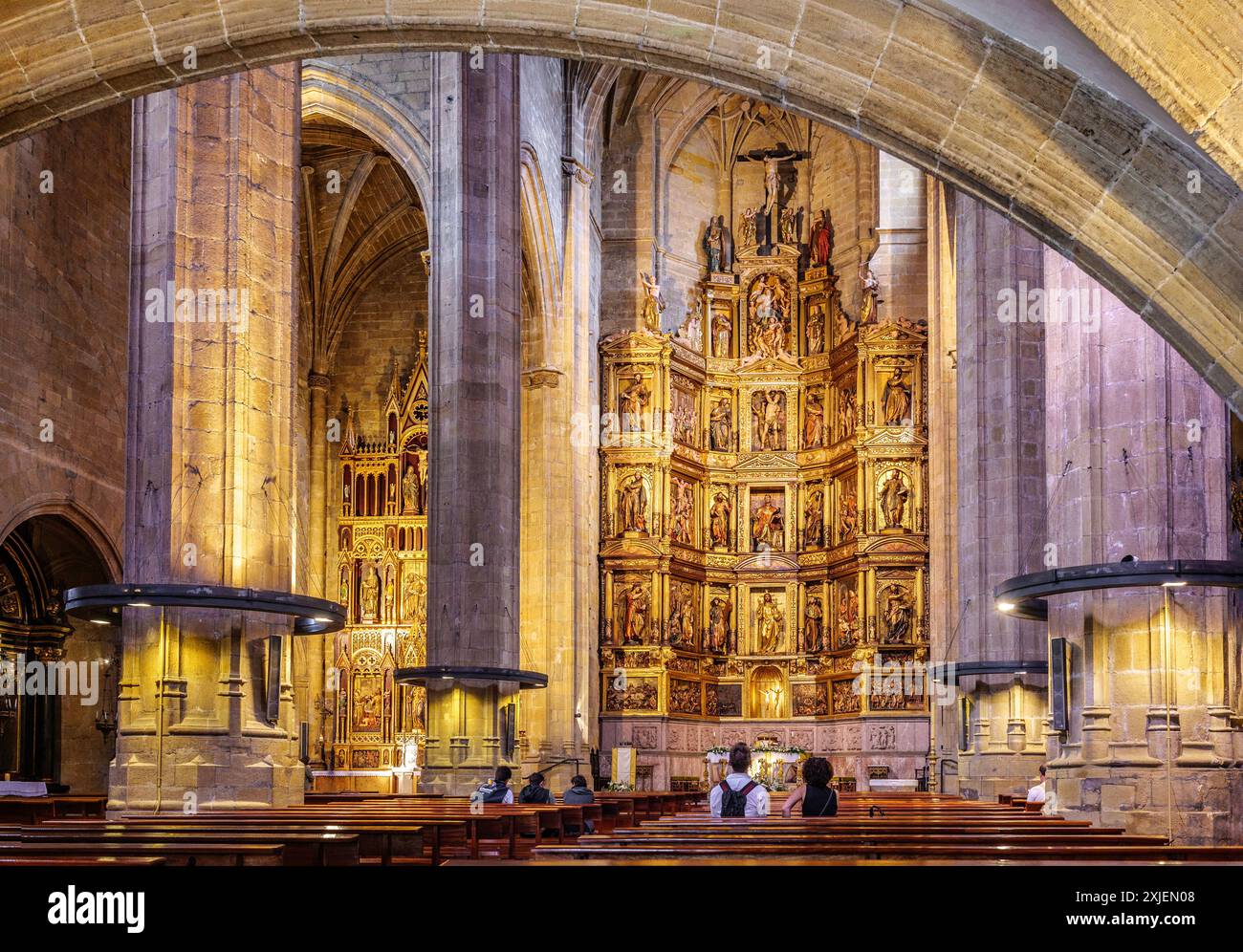 Main nave of San Vicente church. San Sebastian, Basque Country, Spain ...