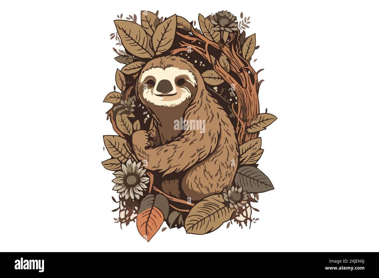 Sloth cartoon hi-res stock photography and images - Alamy