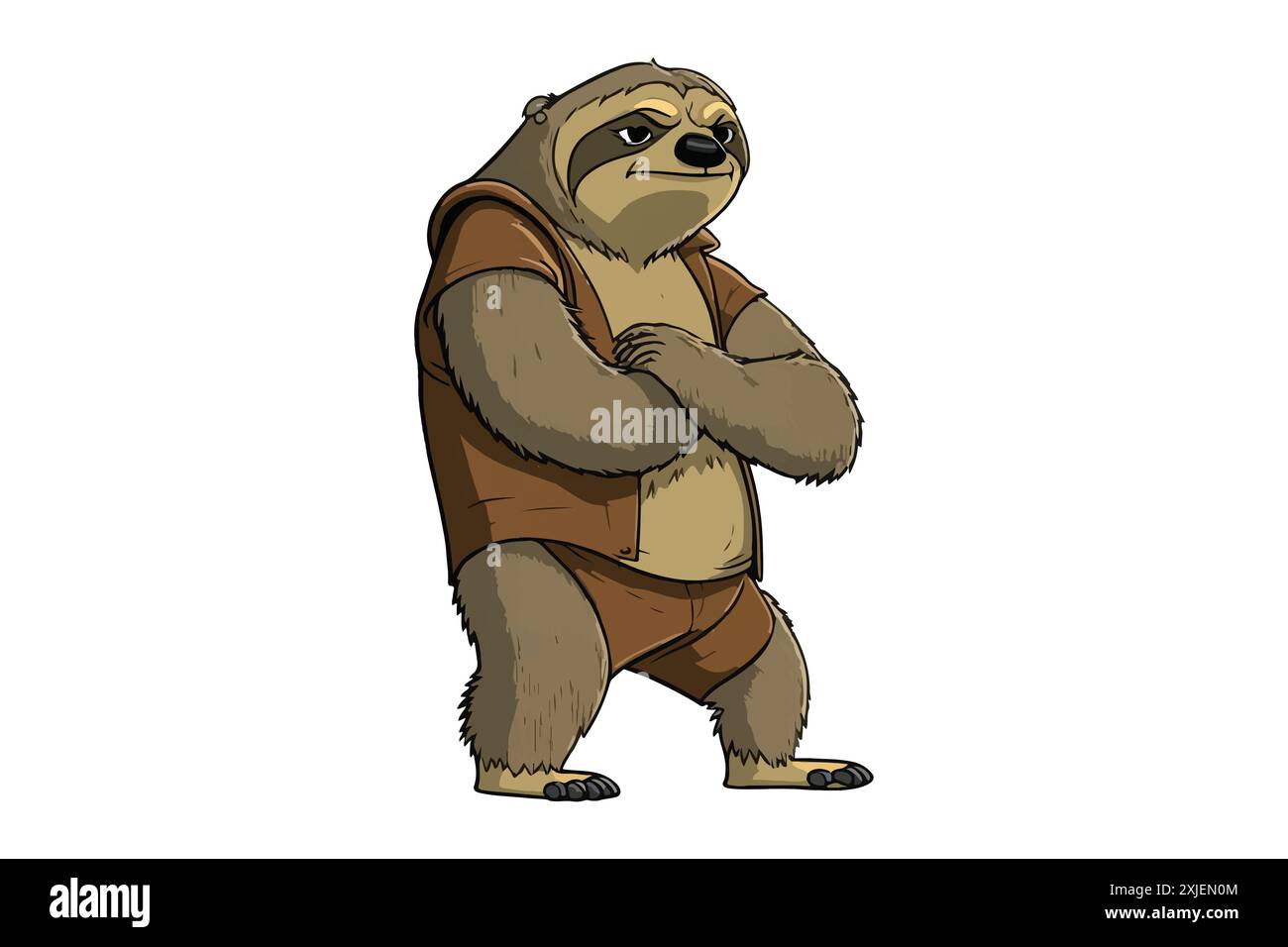 Sloth Full Body Cartoon Vector Stock Vector Image & Art - Alamy
