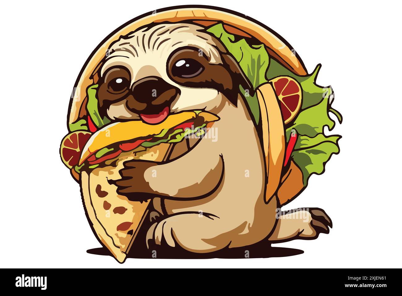 Wildlife eating tropical rainforest Stock Vector Images - Alamy