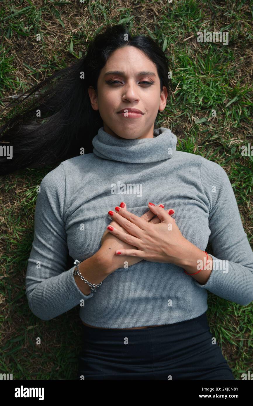 Beautiful young people calmly hi-res stock photography and images - Alamy