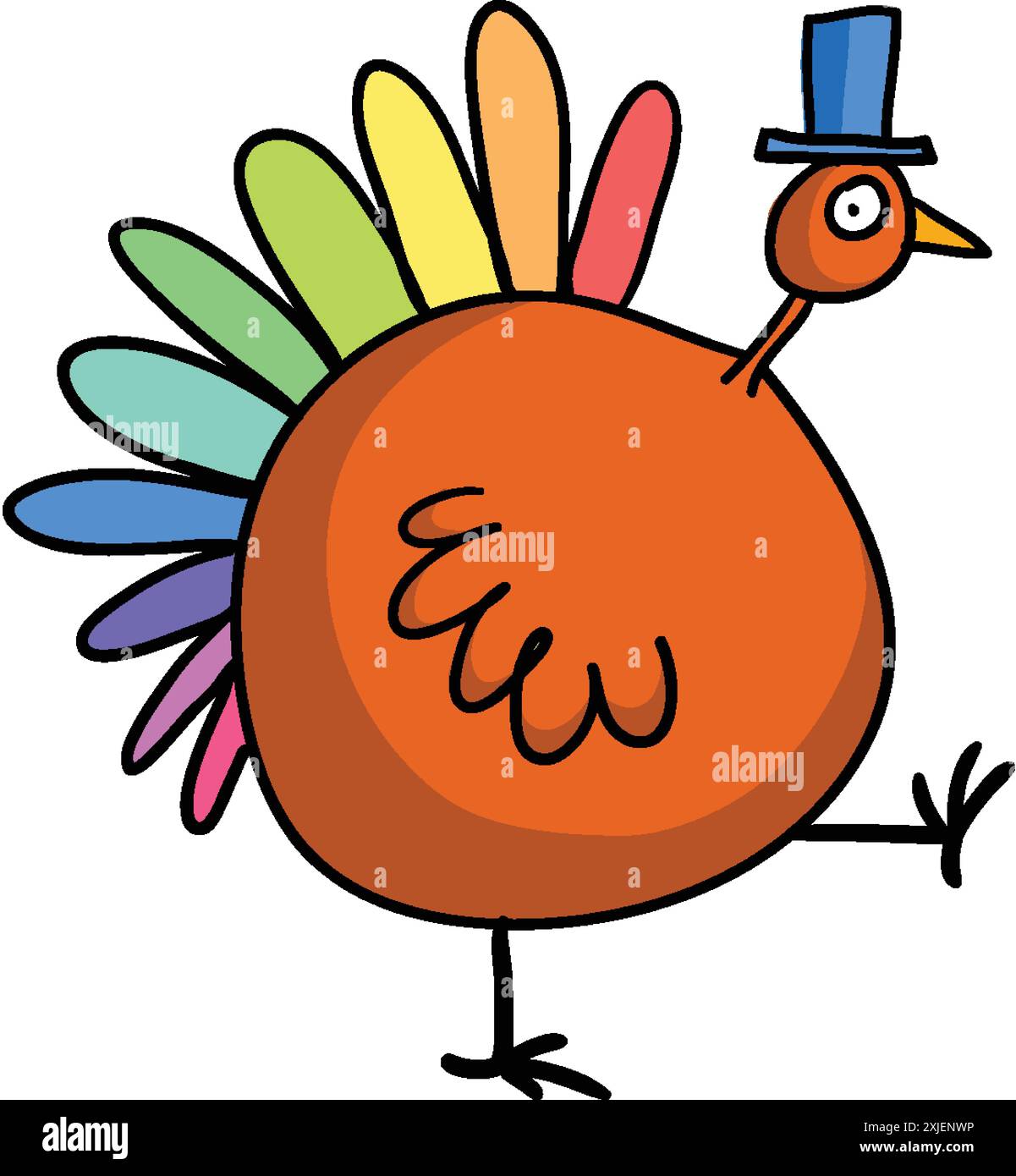 Cartoon happy cute thanksgiving turkey bird. Design for Thanksgiving ...