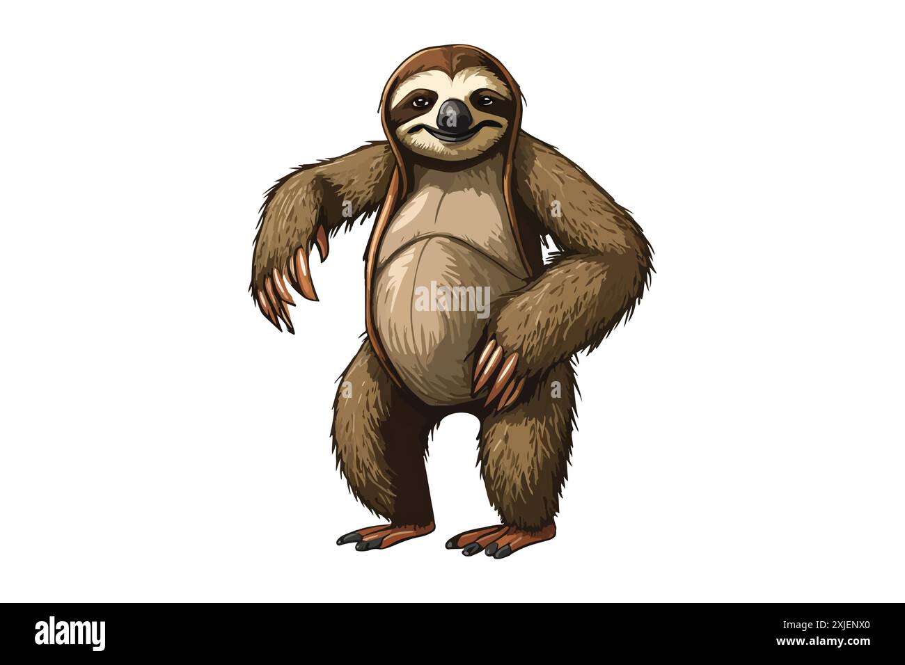 Sloth Full Body Cartoon Vector Stock Vector Image & Art - Alamy