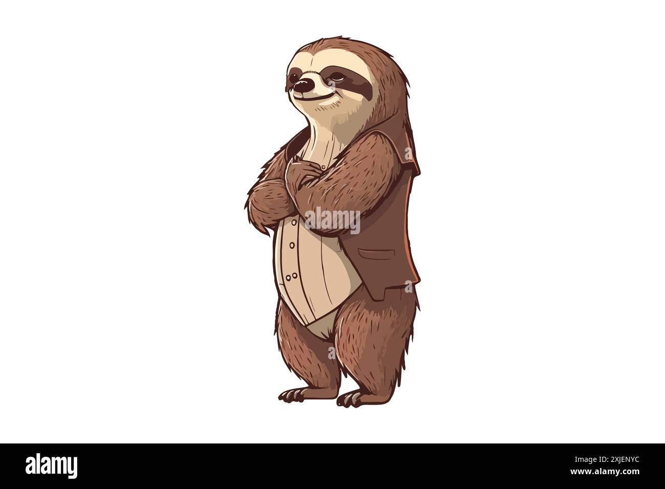 Sloth Full Body Cartoon Vector Stock Vector Image & Art - Alamy
